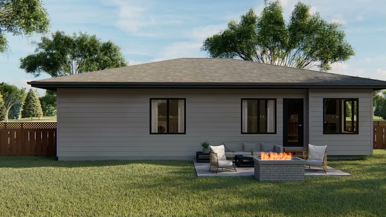 Modern House Plan #52 371 HD 1080p - YouTube