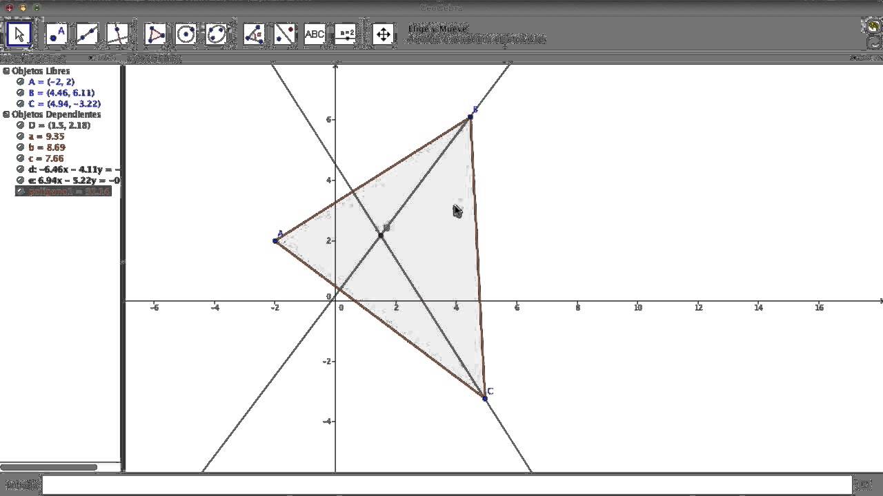 Geogebra. Caso Práctico 4. Calcular el ortocentro de un triángulo - YouTube