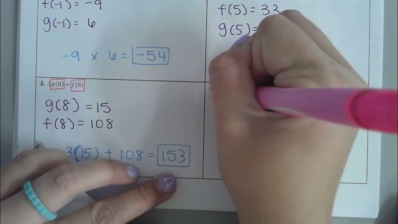 Advanced Algebra 2 - 1.3 Function Operations - YouTube