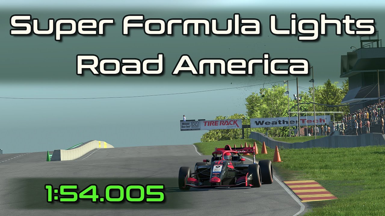 iRacing SFL Super Formula Lights Road America Q Hotlap 1:54.005 - 2025 ...