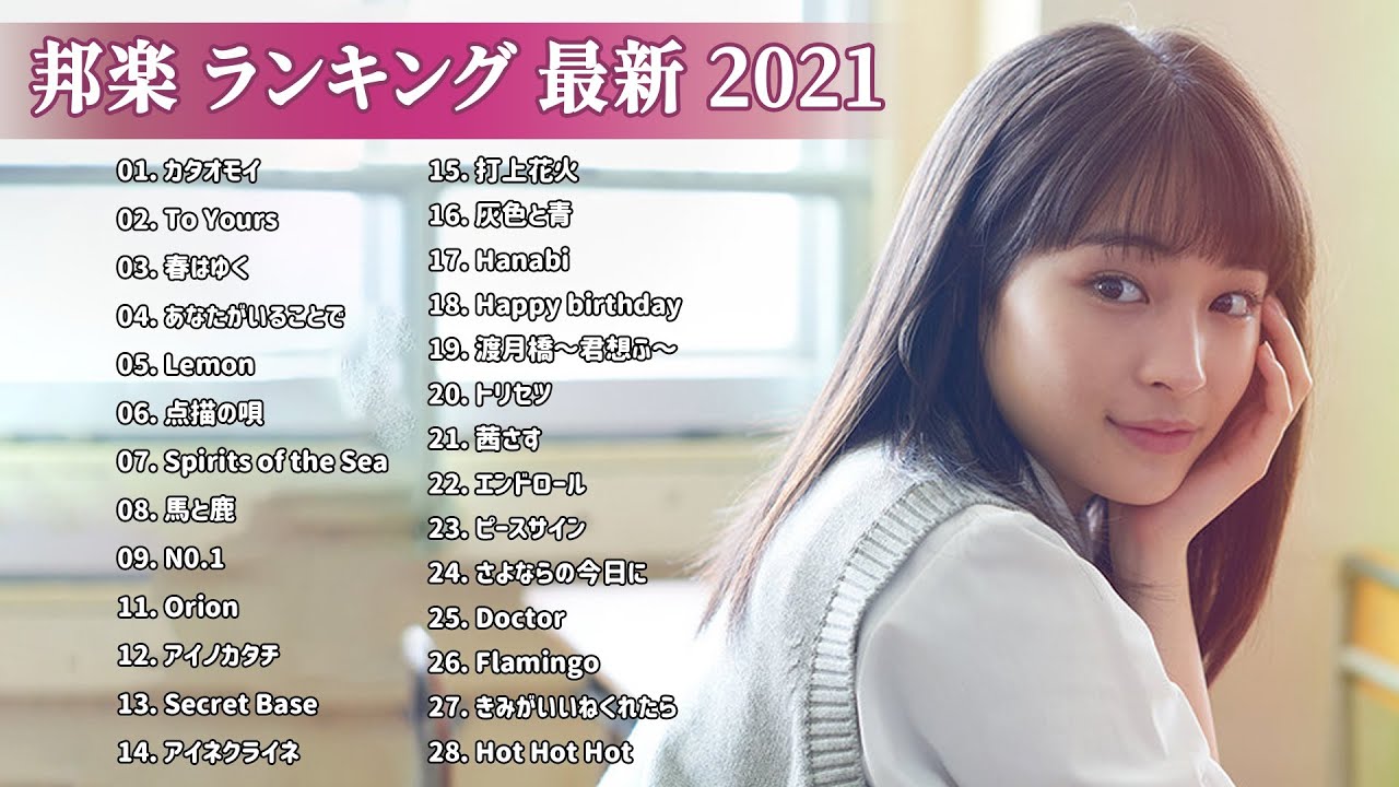 日文歌 2021人氣排行榜 【工作、閱讀用BGM】Japanese song 2021 popular song list [BGM for ...