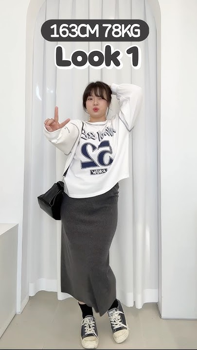 78kg 여자 현실 데일리룩 - YouTube