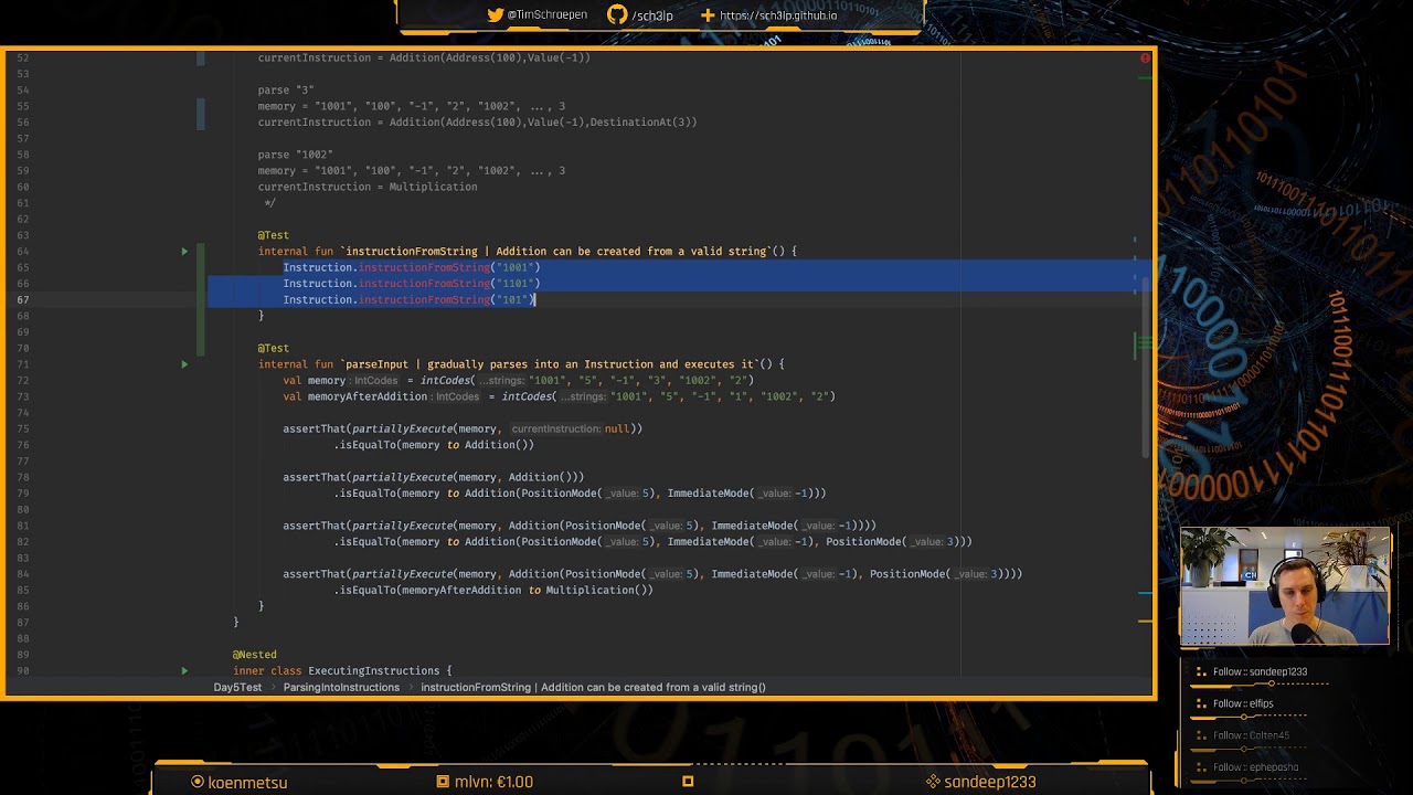 Livecoding Advent Of Code Day 5 In Kotlin Part 1 2019 12 10 Youtube 1571