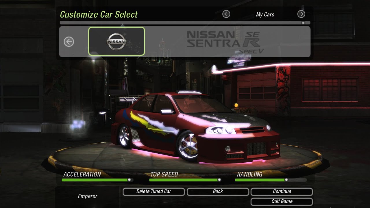 NFS Underground 2 | Nissan Sentra SE R SpecV | Customization and ...