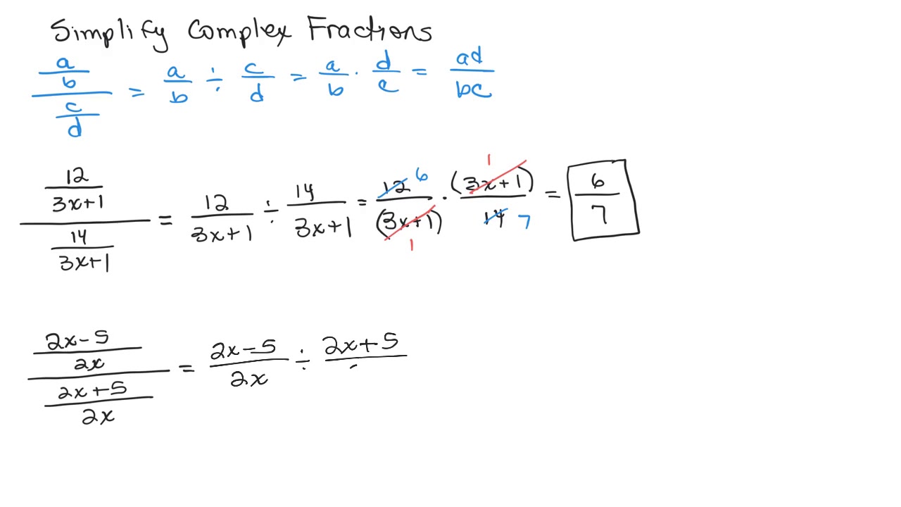 Simplify Basic Complex Fraction 2 - YouTube
