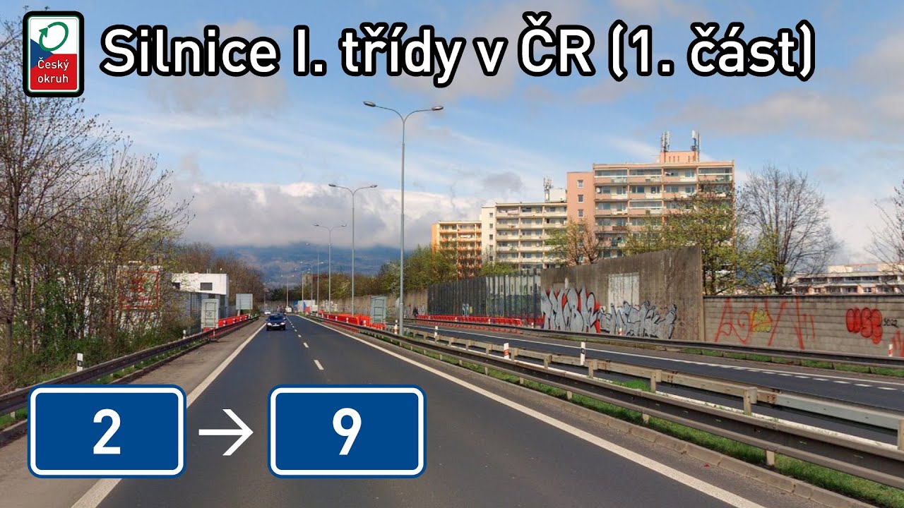 Česká silniční síť - silnice I. třídy - 1. část (I/2 - I/9) - YouTube