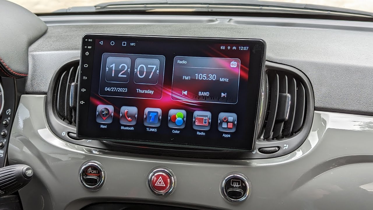 Upgrading 2019 Fiat 500 Abarth Head Unit to 9" Touchscreen - YouTube