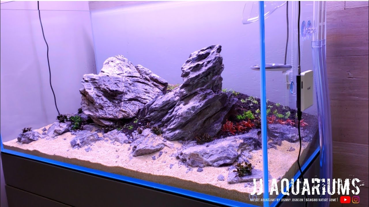 Planting the 90p Aquarium - YouTube