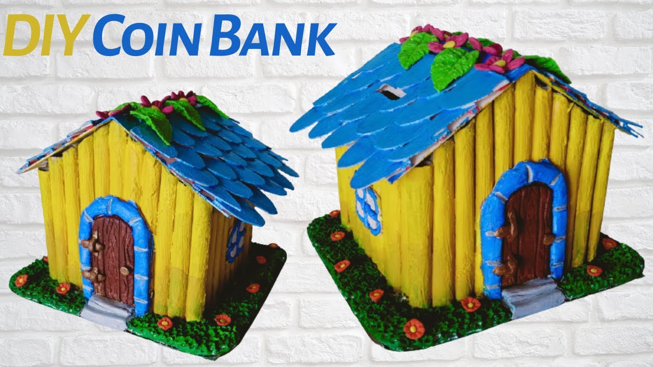 DIY Coin Box | How to make Coin Bank with Cardboard Box & news paper ...