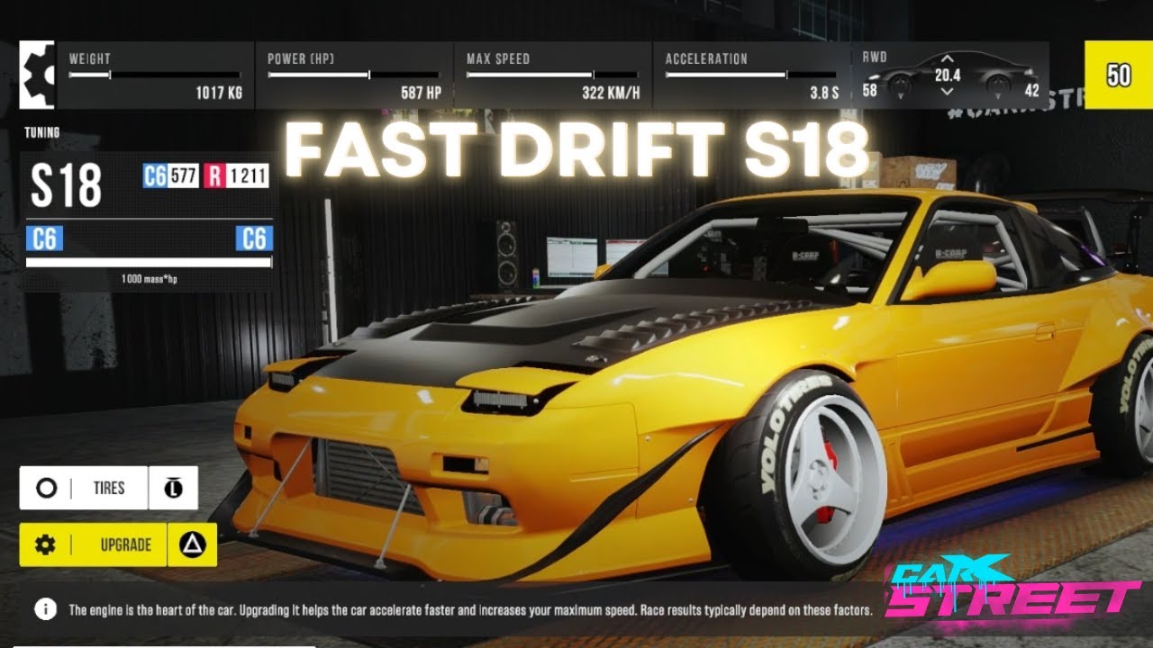 FAST DRIFT S18 TUNING IN CARX STREET PC | TOP SETTINGS & GAMEPLAY - YouTube