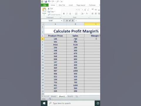 How to Calculate Profit Margin in Excel : Akshrika Tutorials - YouTube