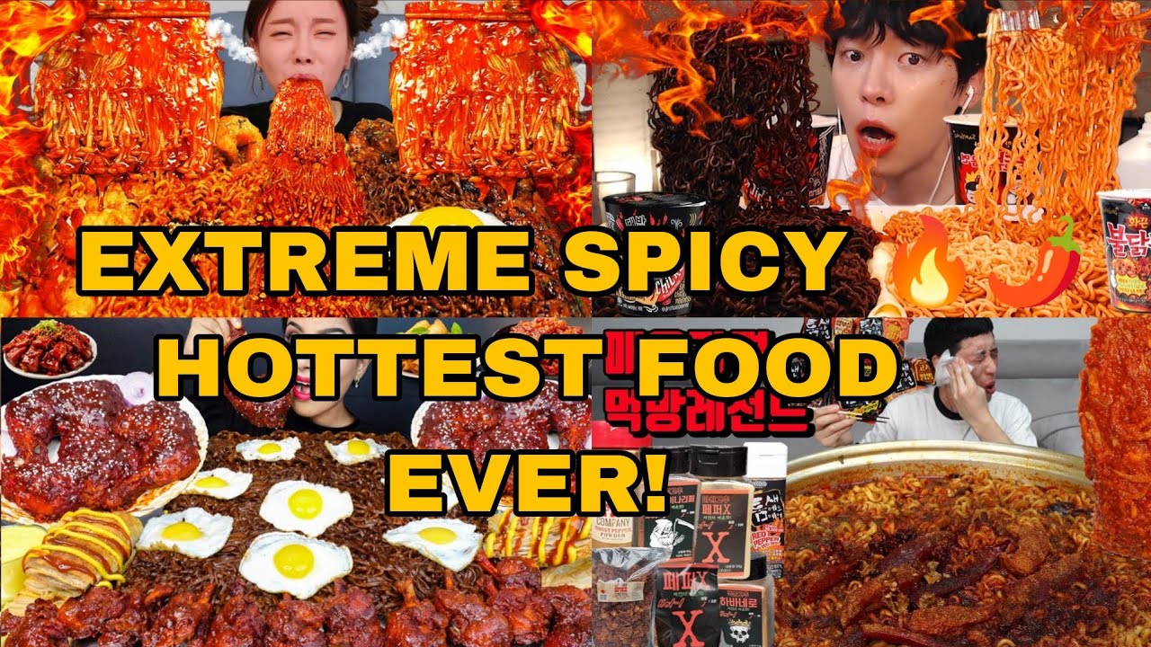 Mukbangers Eating EXTREME SPICY FIRE FOOD 🌶️ | Ultimate Hottest Mukbang ...