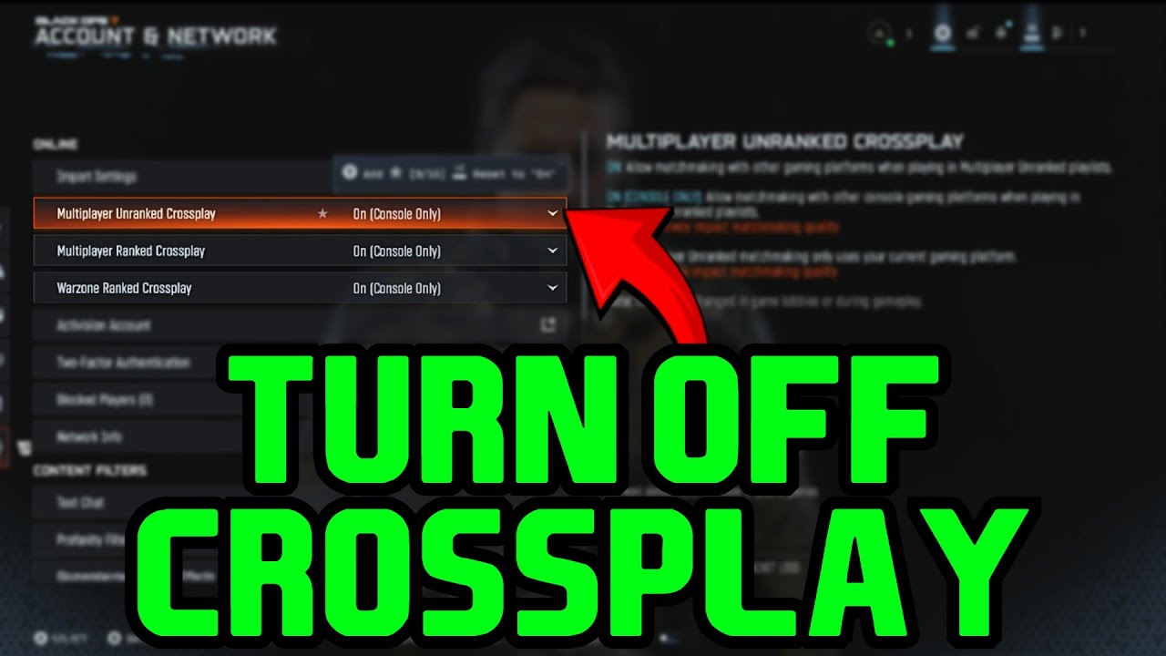 How to TURN OFF CROSSPLAY or CONSOLE ONLY CROSSPLAY in BLACK OPS 7 ...