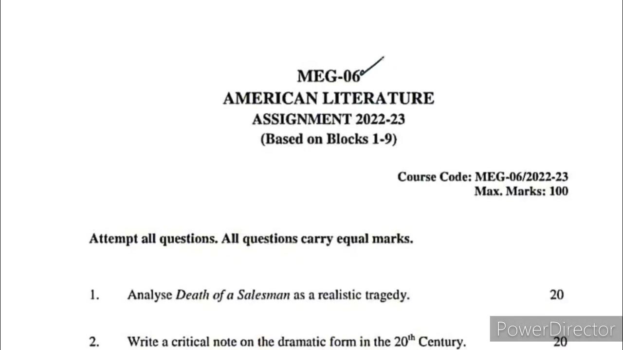 MEG 06 Solved Assignment 2022-23 | MEG 06 Solved Assignment 2022-2023 Pdf | MEG 6 MA ENGLISH ...