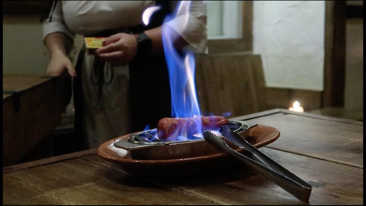 TRYING A FLAMING CHORIZO??? (Day 4 in Portugal) - YouTube
