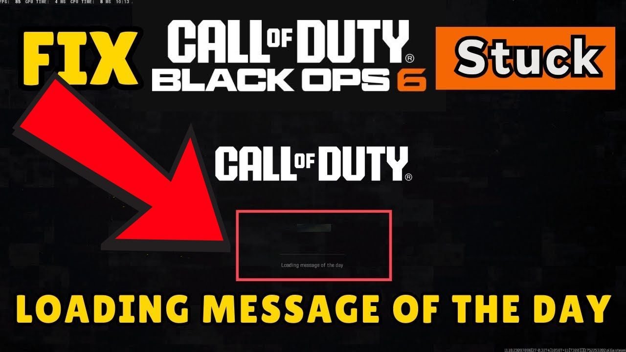 How to Fix COD Blackops6 stuck on loading screen message of the day ...