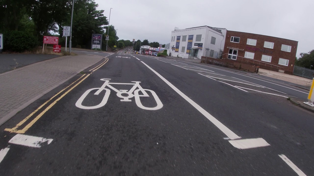 New Old Shoreham Road (A270) Emergency cycle lane 4K - YouTube