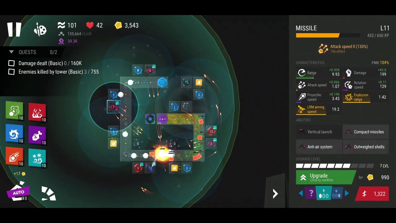 Infinitode 2 Level 1-7 Wave 139 Score 225,366 Top 1% - YouTube