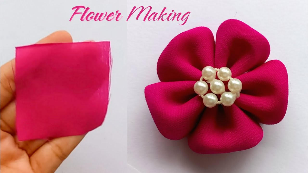 DIY: How to Make a Cloth Flower | DIY: Easy Tricks Fabric Flowers ...