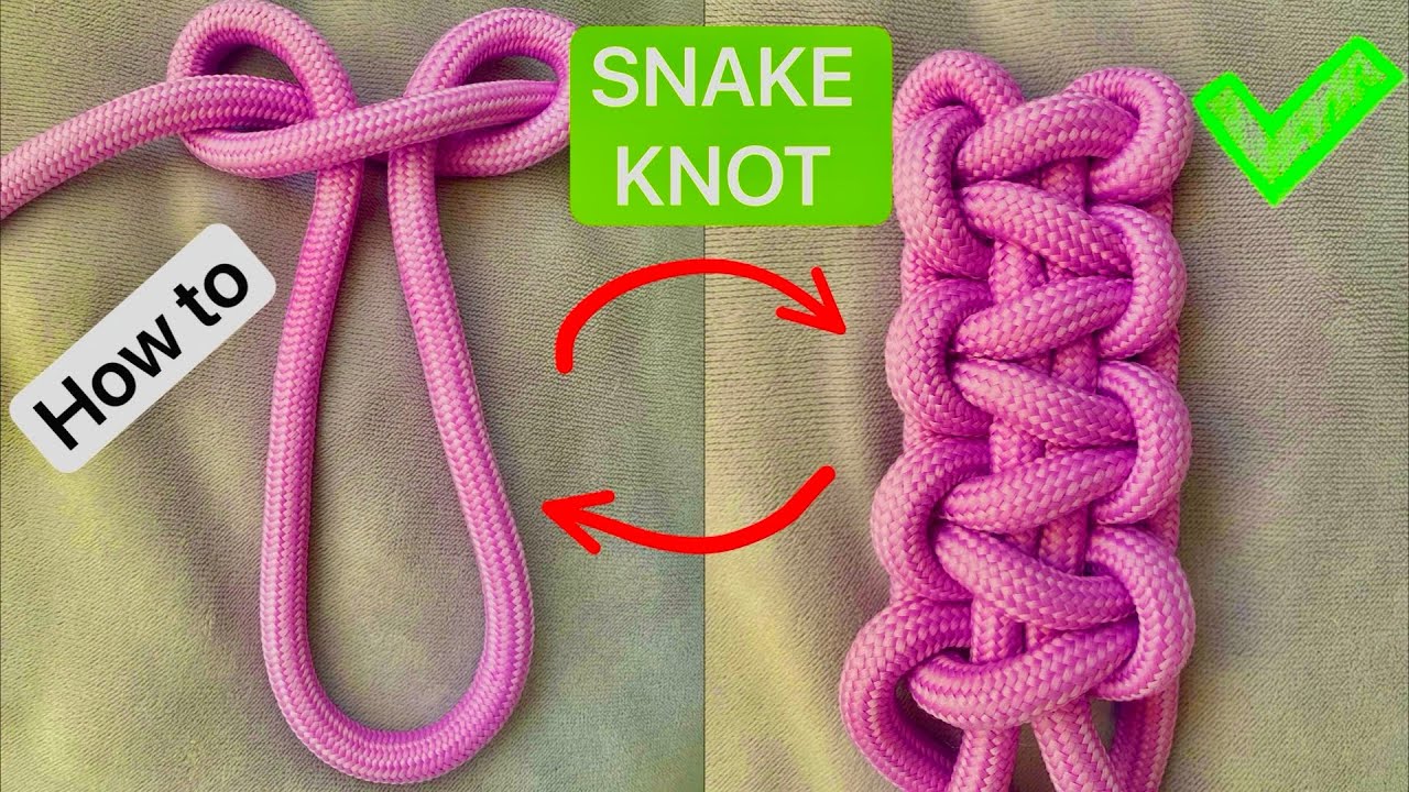 COBRA KNOT step by step(bracelet or keychain) - YouTube