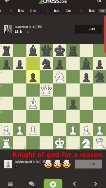 Knight gave up Queen for King for a Classic Checkmate - YouTube