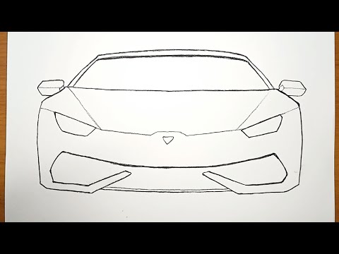 Woow, Looking LAMBORGHINI Car Drawing 😍♥️ || EASY & Realistic || ♥️