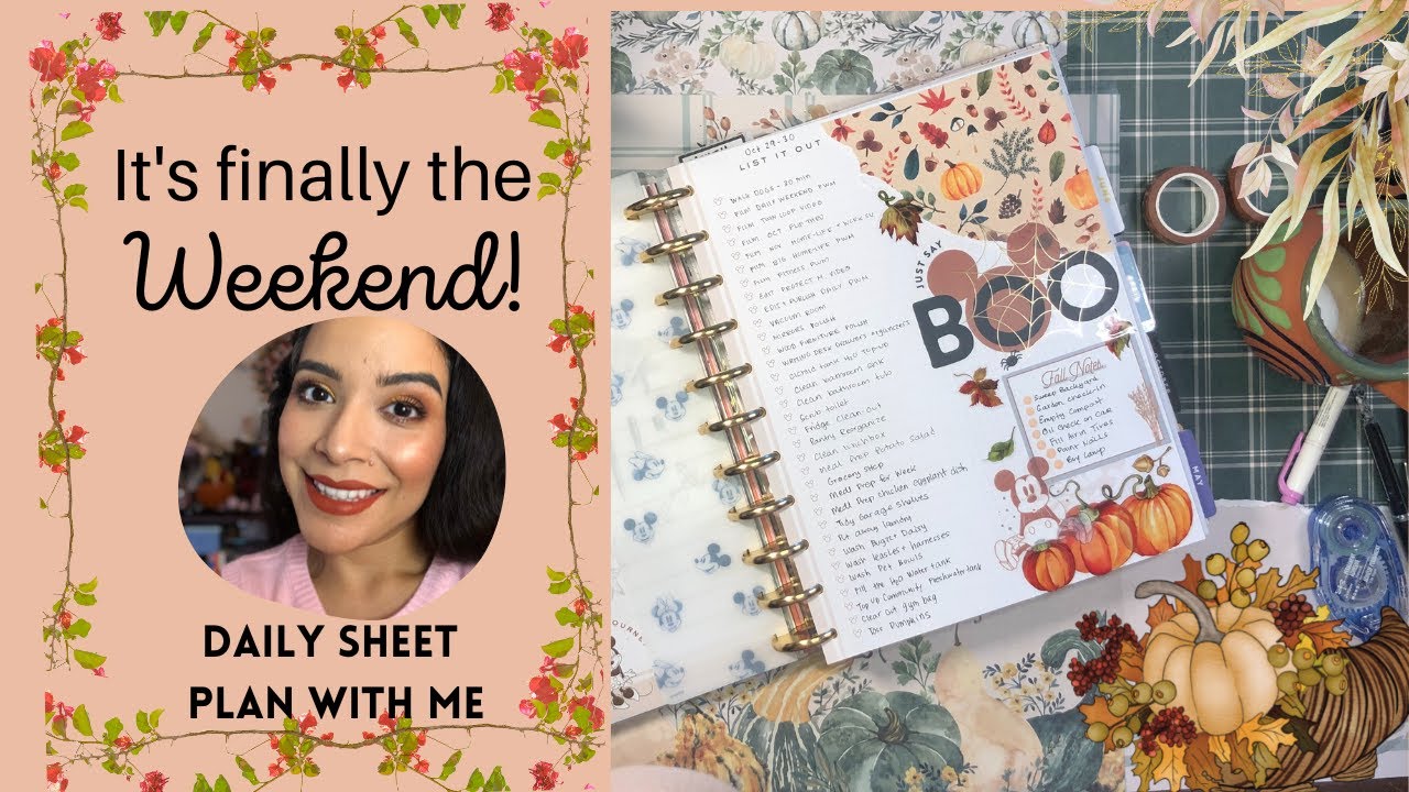 Weekend Daily Sheet Plan With Me | PWM | Mickey Farmhouse | Fall Vibes ...