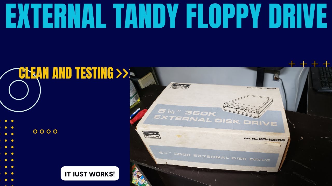 Cleaning and Testing a Tandy External Floppy Drive - YouTube