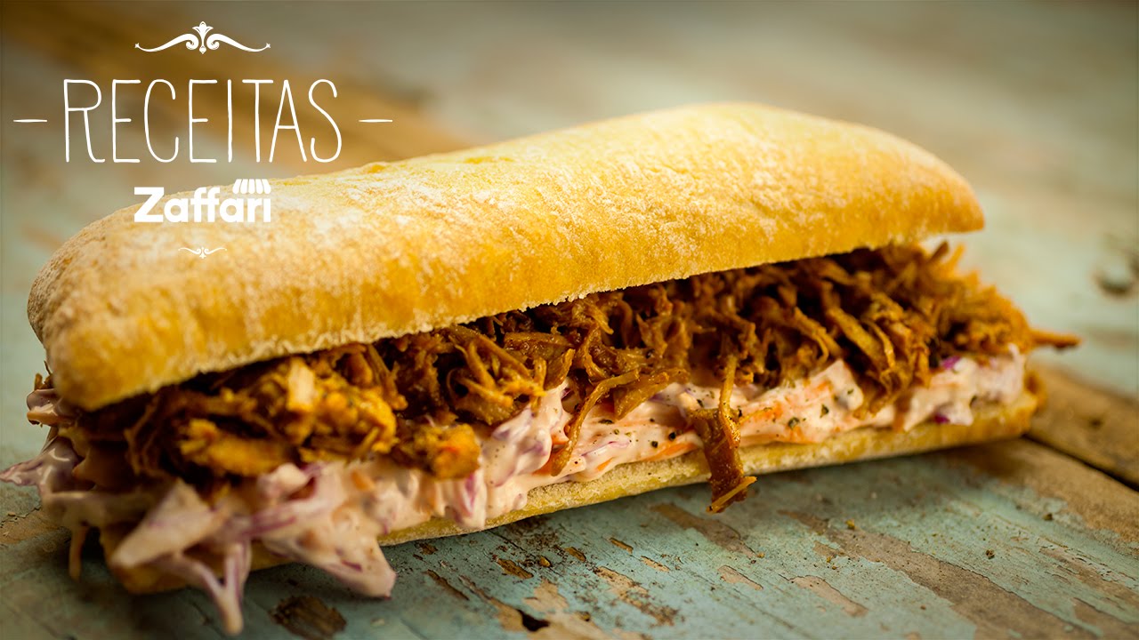 Sanduíche de pernil desfiado (Pulled pork) - Receitas Zaffari - YouTube