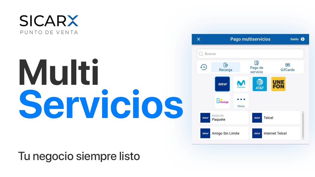 Recargas y pago de servicios en SICAR X | Multiservicios | SICARX.COM ...
