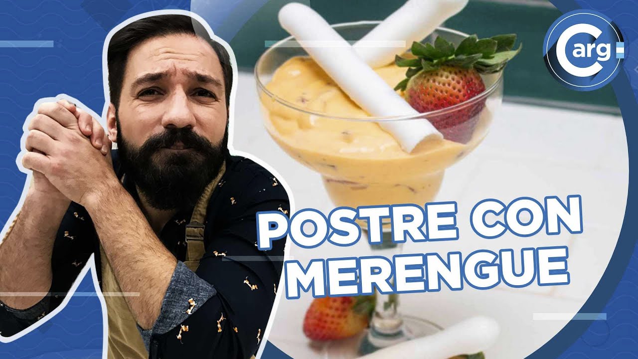 CÓMO HAGO UN RICO POSTRE CON MERENGUE Y HELADO DE SAMBAYÓN - YouTube