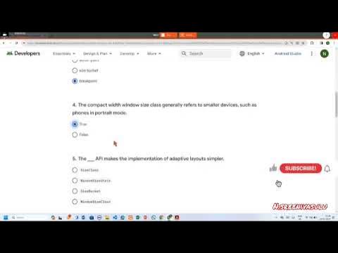Unit 4 Navigation and app architecture , Adaptive layouts Quiz answers - YouTube