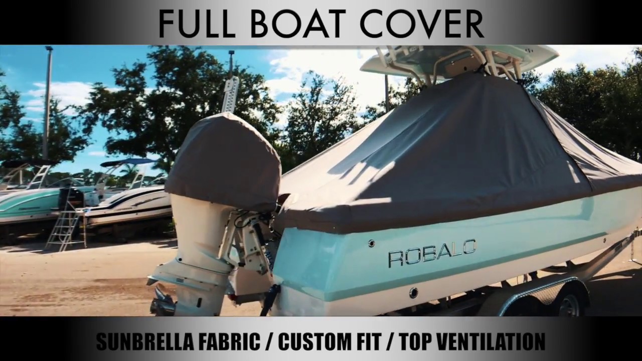 BOAT COVERS FOR ROBALO CAYMAN FULL COVER & CENTER CONSOLE CURTAIN STYLE ...
