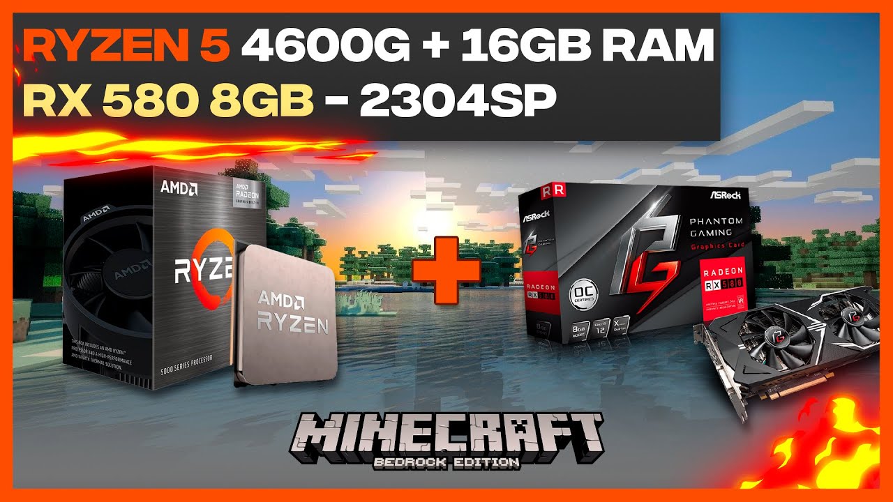 Minecraft Bedrock - RYZEN 4600G + 16GB RAM + RX580 8GB 2304SP ...
