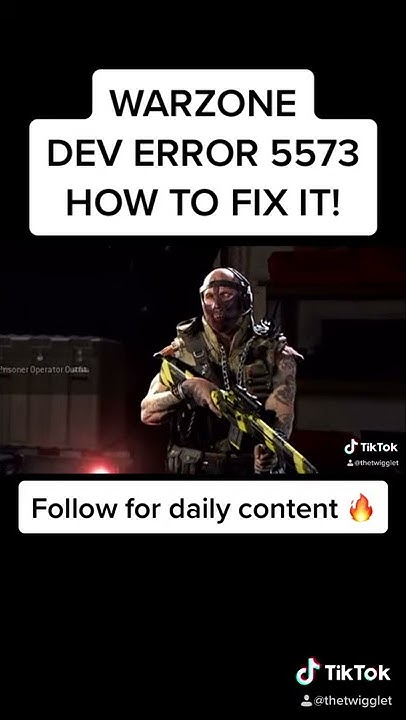 WARZONE DEV ERROR 5573 - HOW TO FIX! (Call Of Duty Cold War) - YouTube