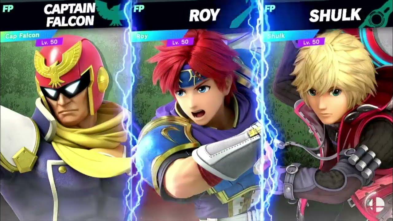 Super Smash Bros Ultimate Amiibo Fights 11pm Finals Captain Falcon v Roy v Shulk - YouTube