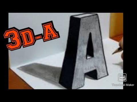 How to make 3D- A || Tutorial ||Step by step - YouTube