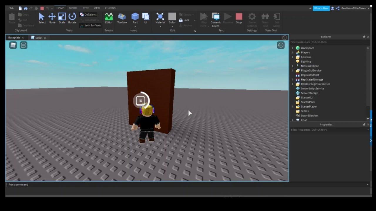 How To Make A Simple Door With Proximity Prompts- ROBLOX Studio ...
