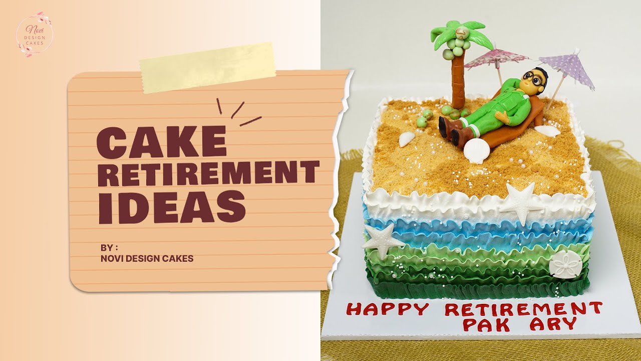 Retirement Cake Ideas - Beach Cake Theme Easy Decorating - YouTube