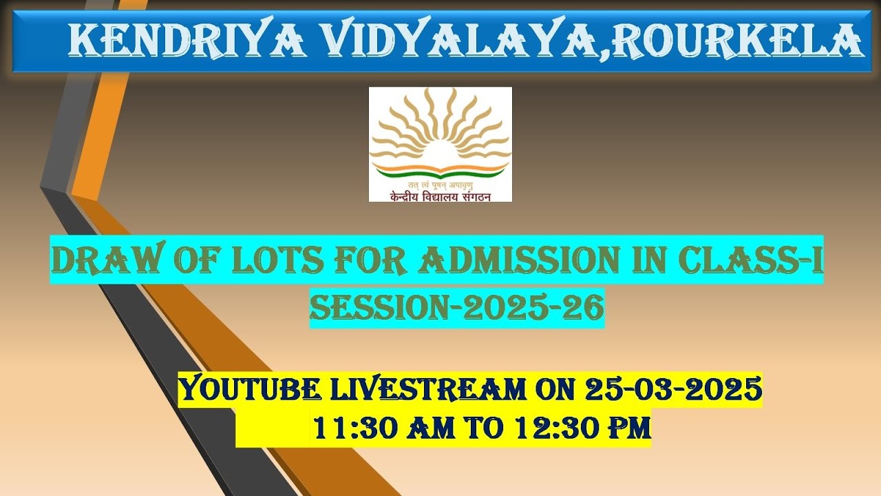 ONLINE DRAW OF LOTS FOR CLASS-I ADMISSION-2025-26 - YouTube