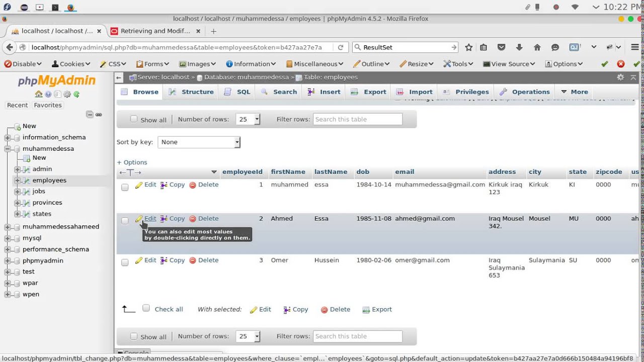 24 Java Jdbc Databases Resultset Scroll Youtube