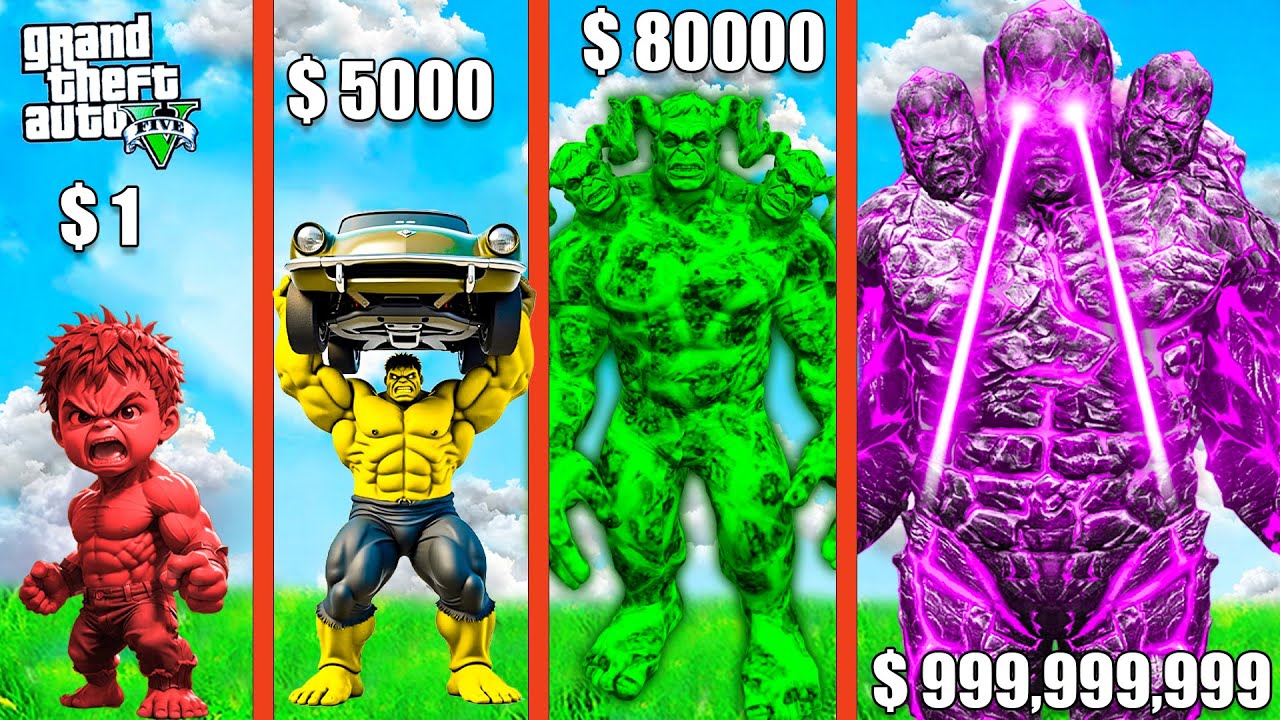 FRANKLIN Growing BIGGEST ALL FATHER RED HULK In GTA 5! - YouTube