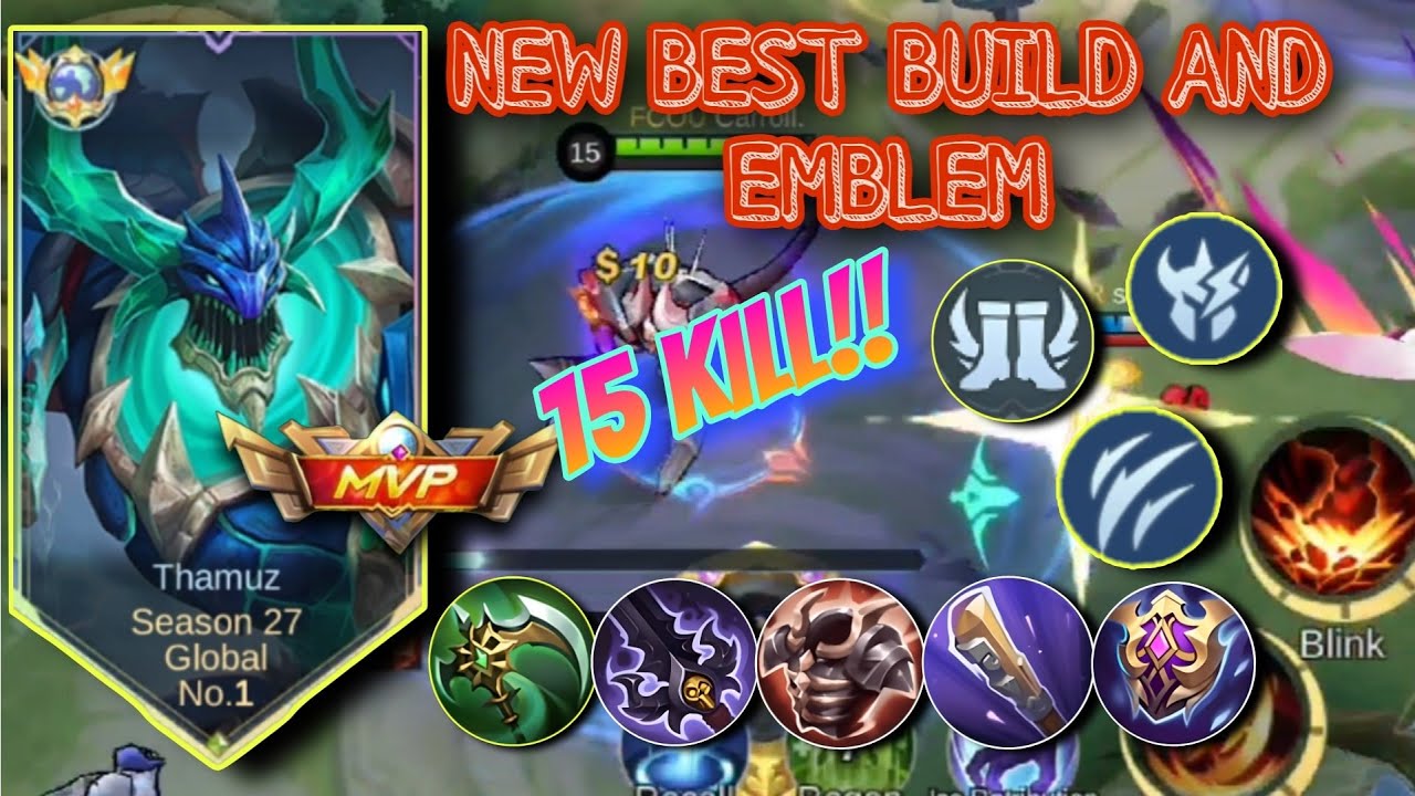 GAMEPLAY NEW BUILD & EMBLEM THAMUZ By Carroll. - YouTube