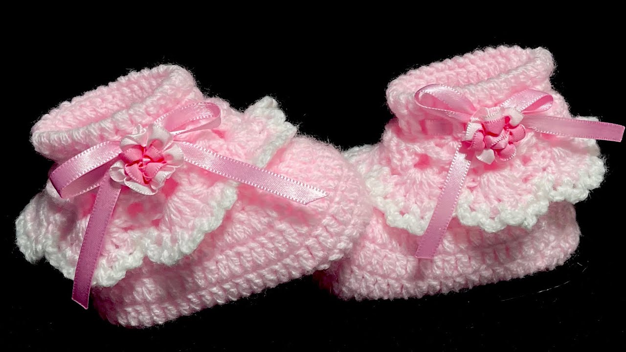 SON PRECIOSOS! 🤩 Zapatitos, Escarpines, Botitas para bebe a crochet ...