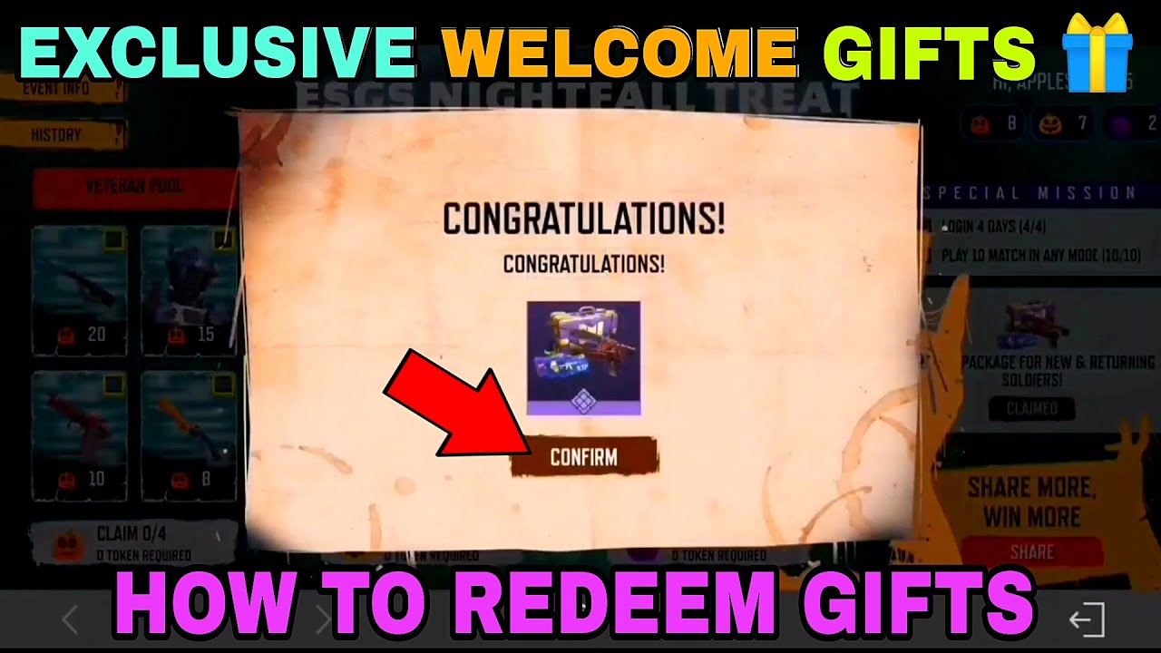 *NEW* EXCLUSIVE WELCOME GIFTS IN CODM ESGS NIGHTFALL TREAT EVENT ...