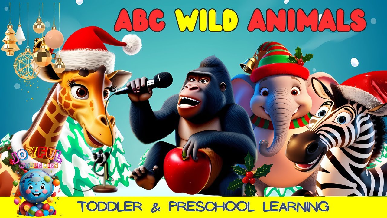 Toddler & Preschool Learning | ABC Wild Animal Songs for Kids🎄🎅 - YouTube