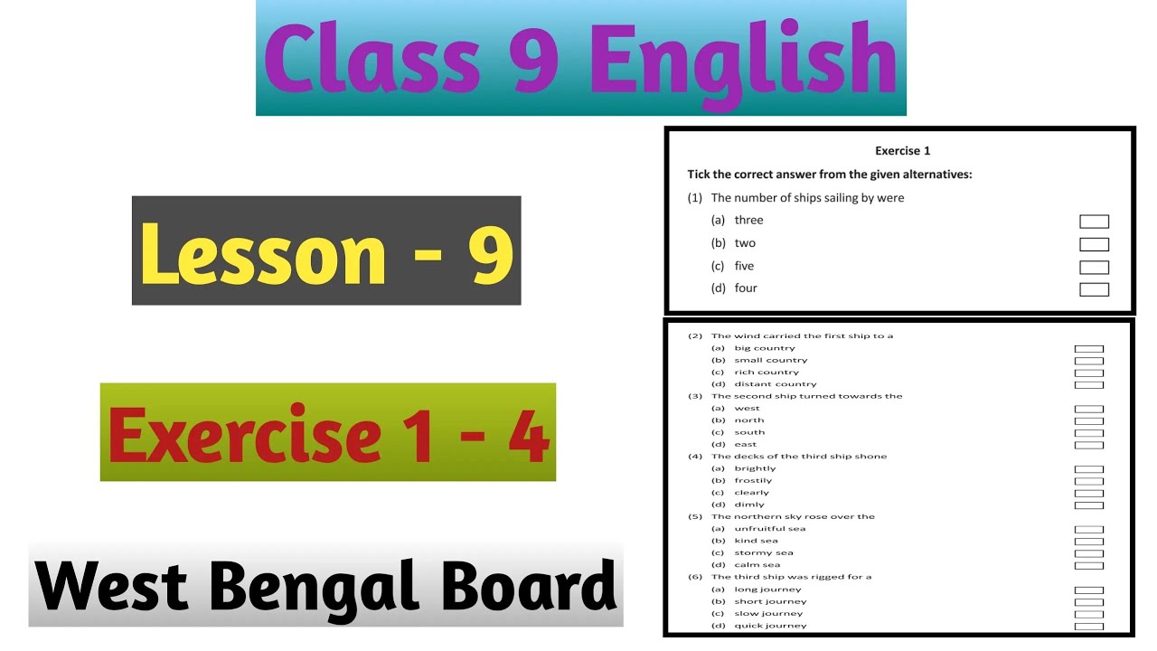 Class 9 English Lesson 9 The North Ship Exercise 1 To 4 YouTube class-9-english-lesson-9-the-north-ship-exercise-1-to-4-youtube