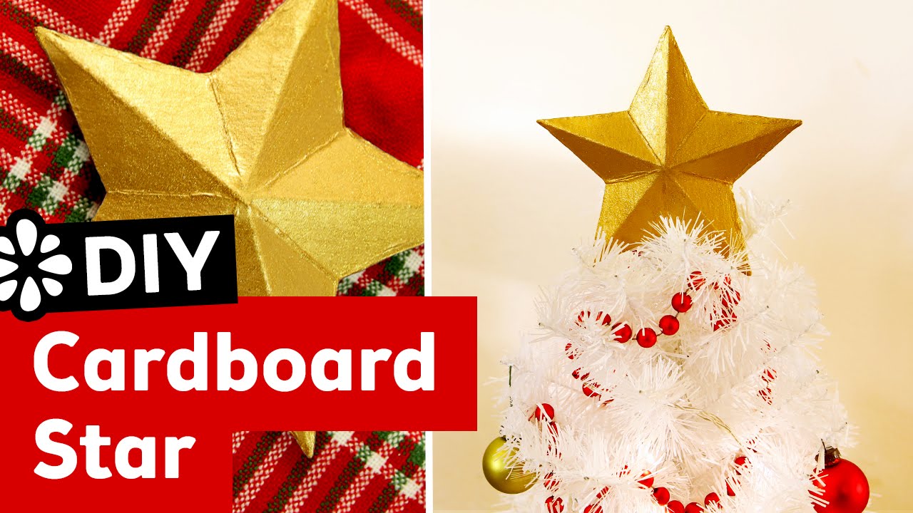 DIY 3D Cardboard Star Christmas Tree Topper Sea Lemon YouTube DIY 3D Cardboard Star Christmas Tree Topper Sea Lemon YouTube