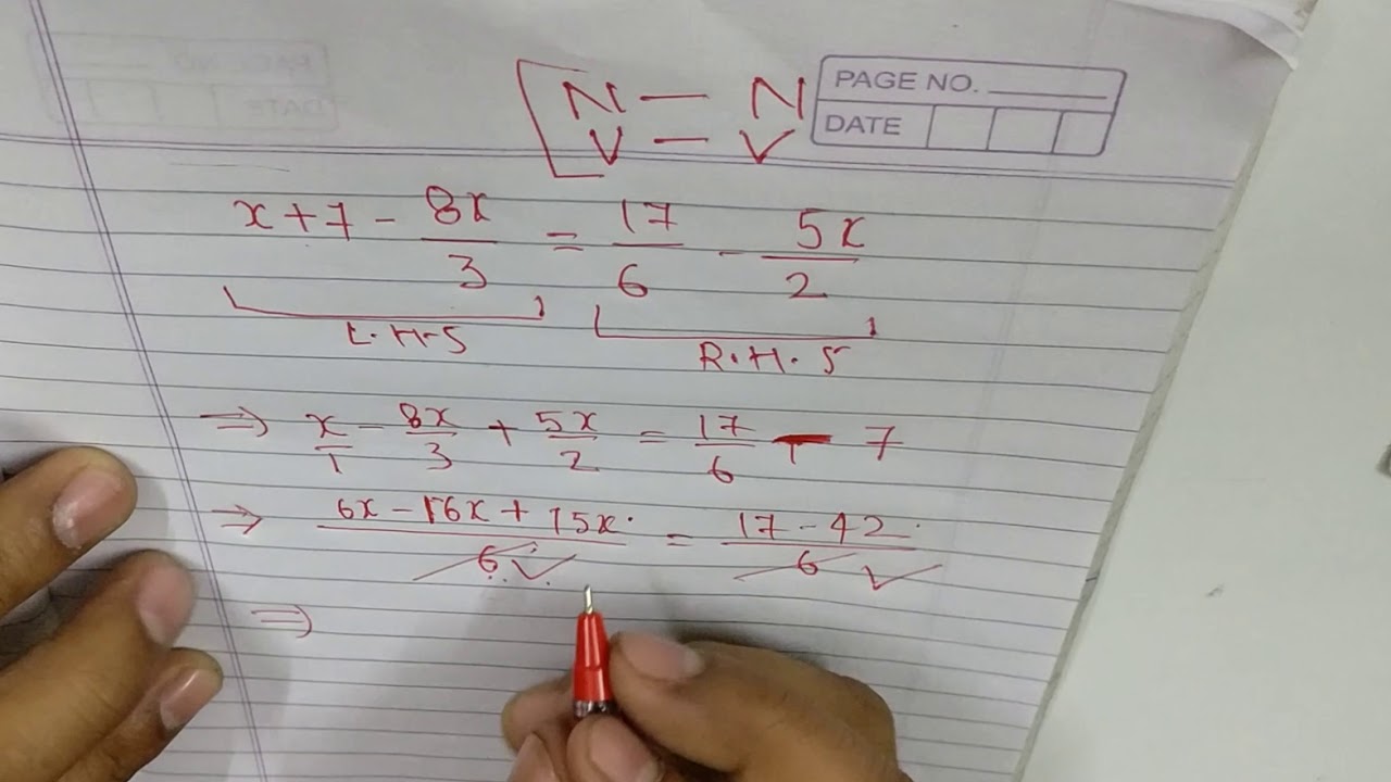 How to solve linear equation? Find the value of x ? - YouTube