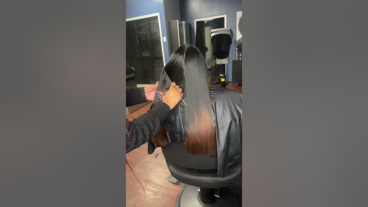 Silk press and trim! #silkpress #silkpressonnaturalhair #shorts #fyp #foryou #cosmetology - YouTube